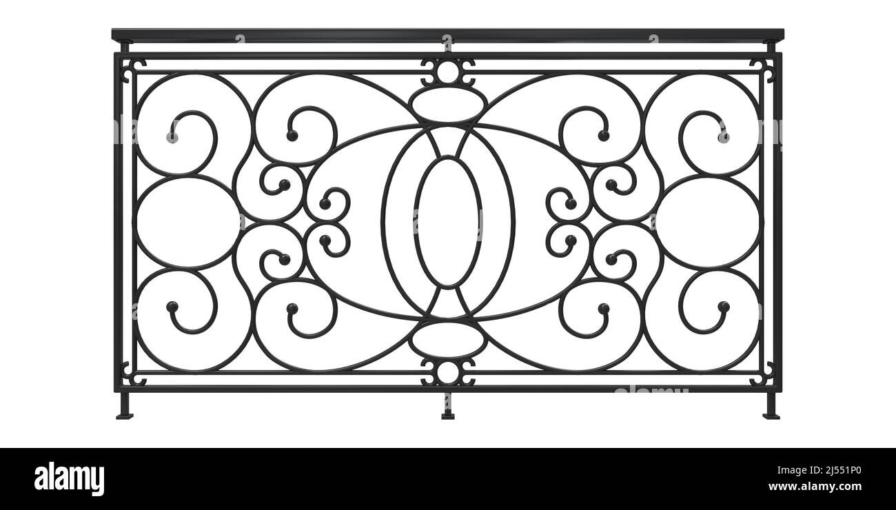 Isolated railing on white background Stock Photo - Alamy