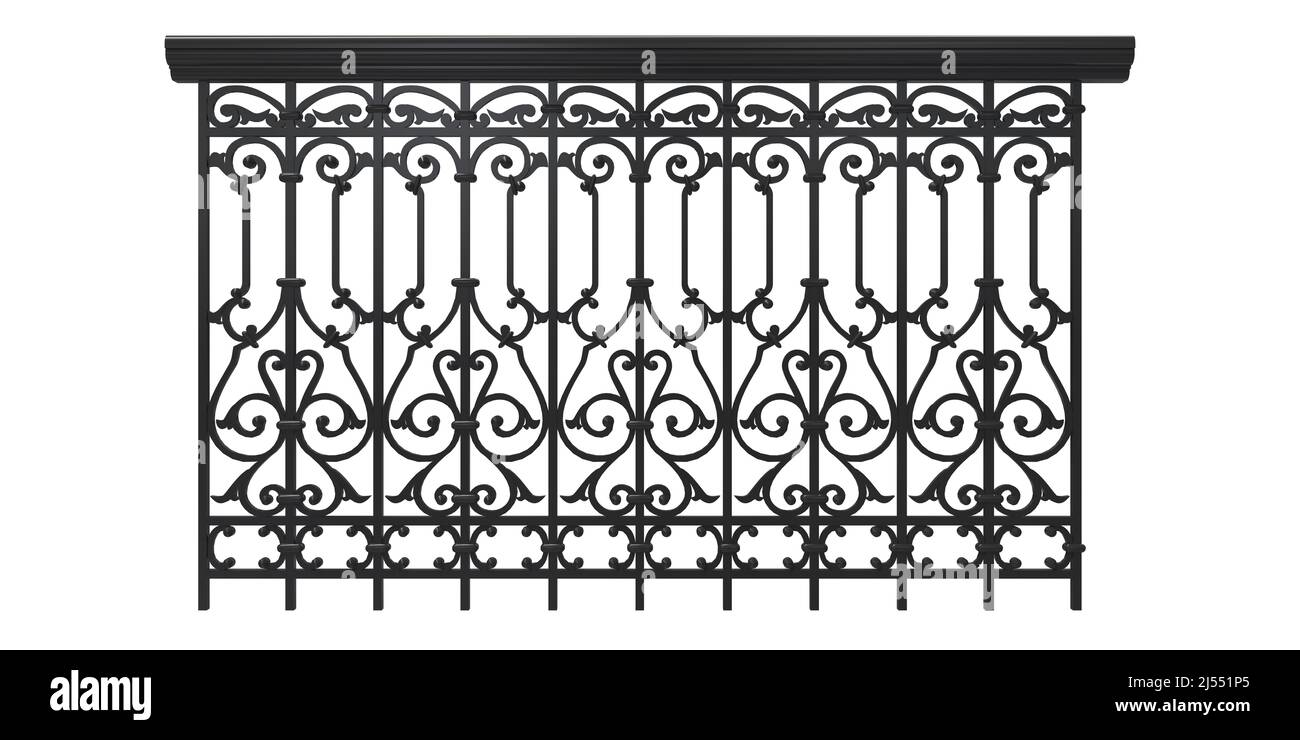 Isolated railing on white background Stock Photo - Alamy