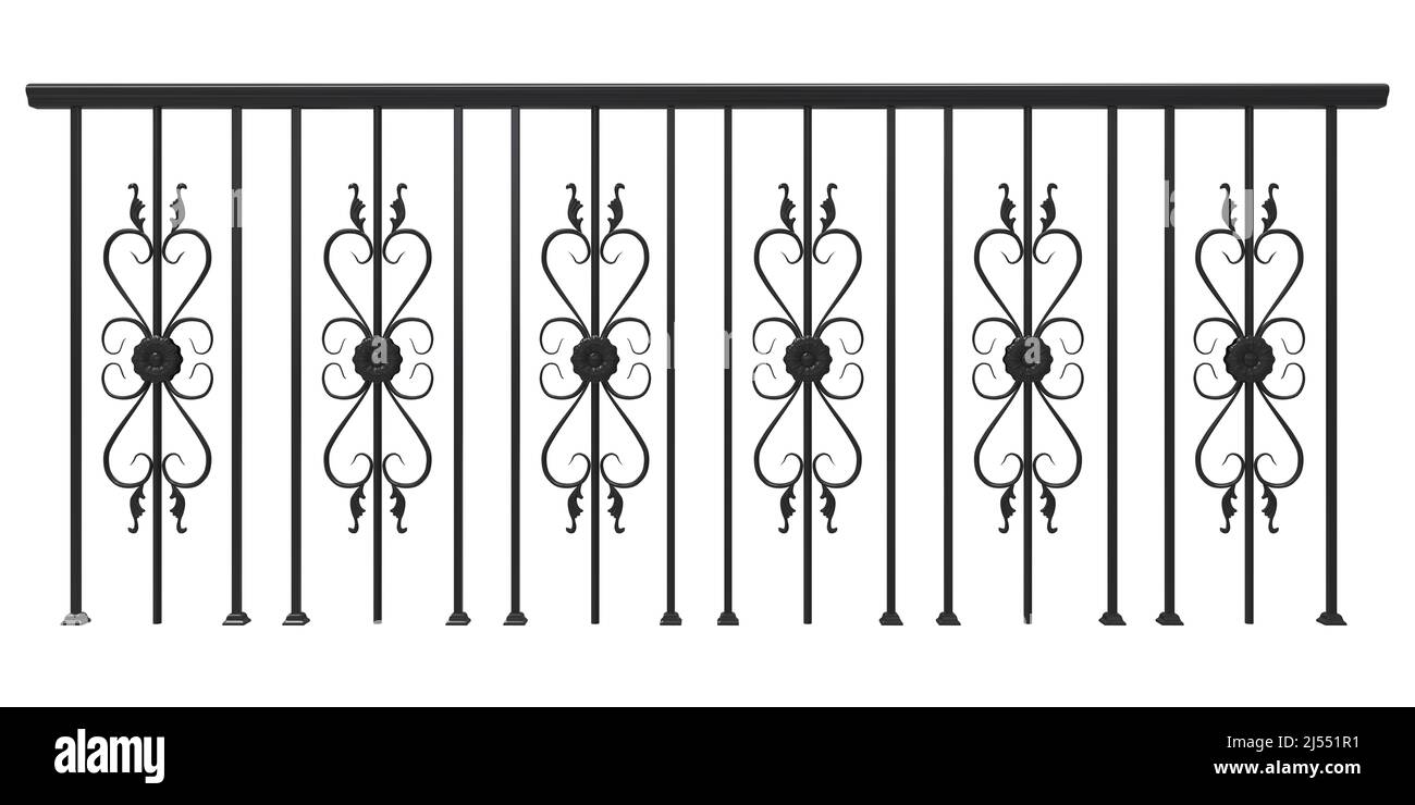 Isolated railing on white background Stock Photo - Alamy