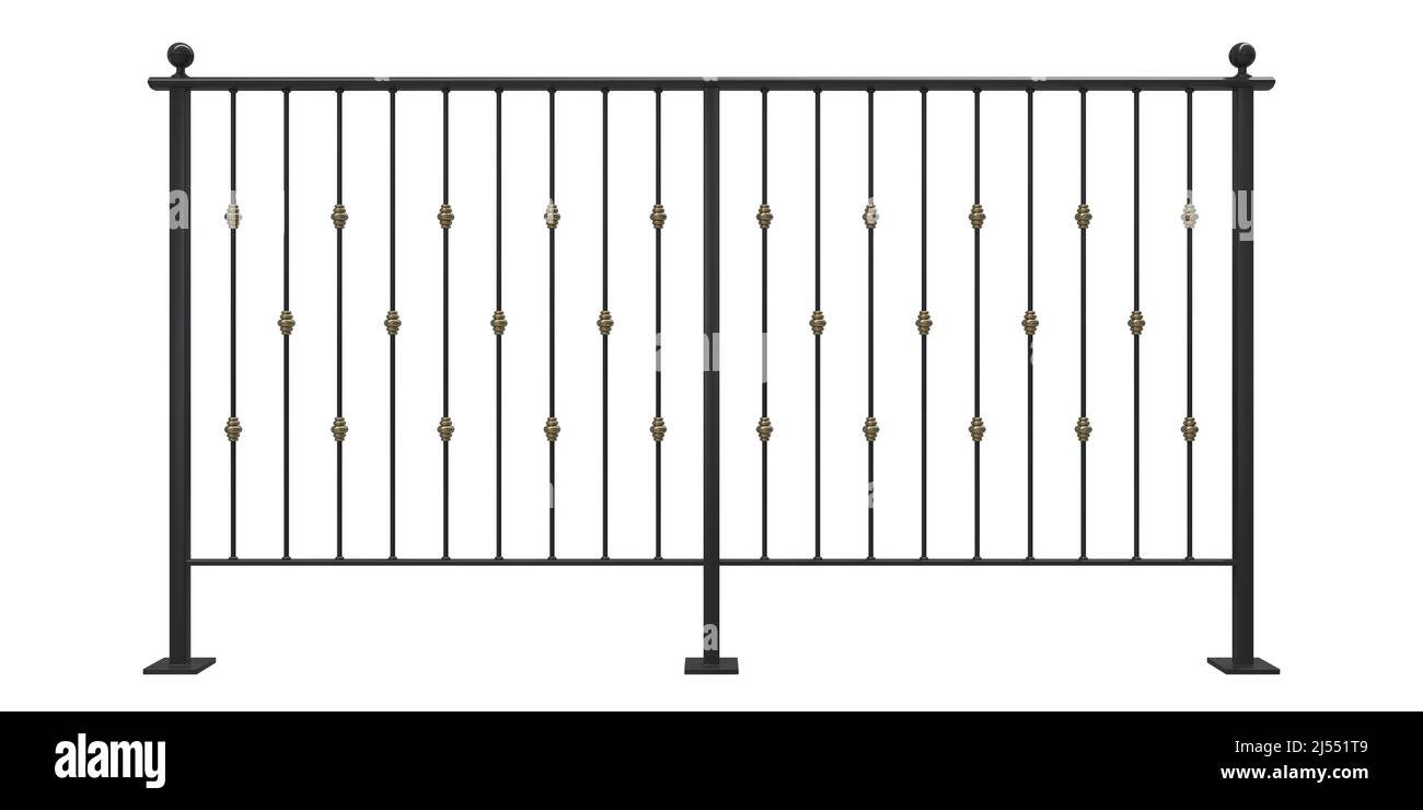 Isolated railing on white background Stock Photo - Alamy