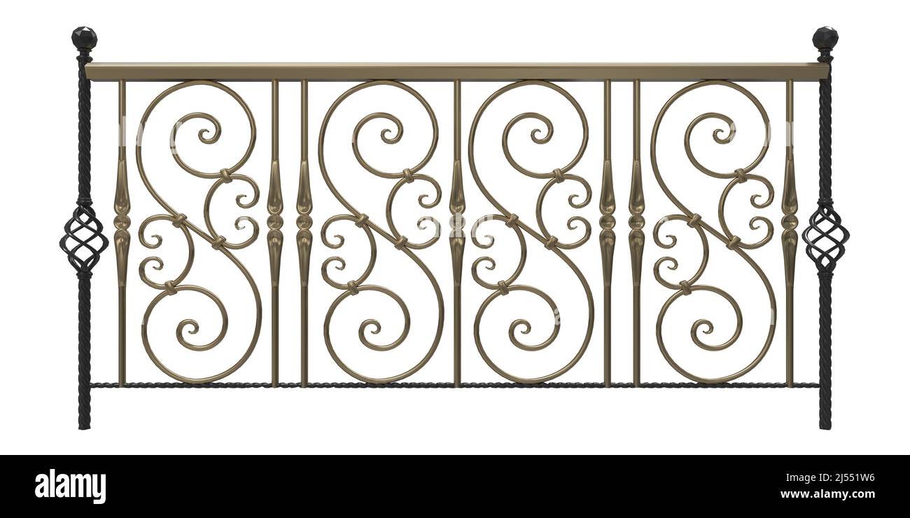 Isolated railing on white background Stock Photo - Alamy