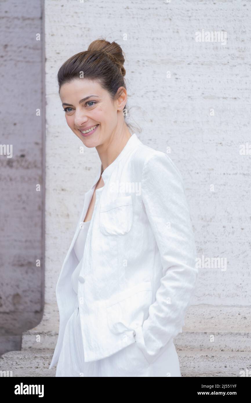 Rome, Italy, April 20, 2022 - The actress Barbara Ronchi attends at ...