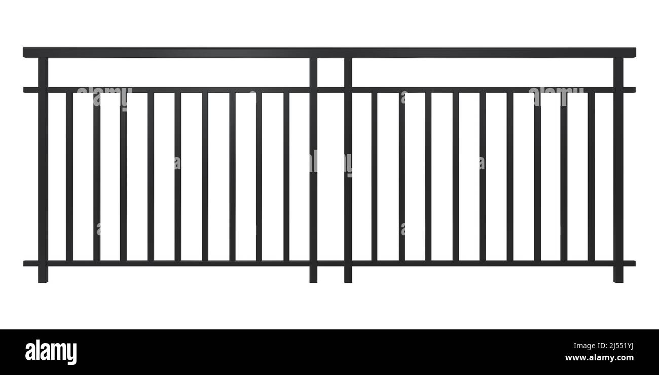 Isolated railing on white background Stock Photo - Alamy