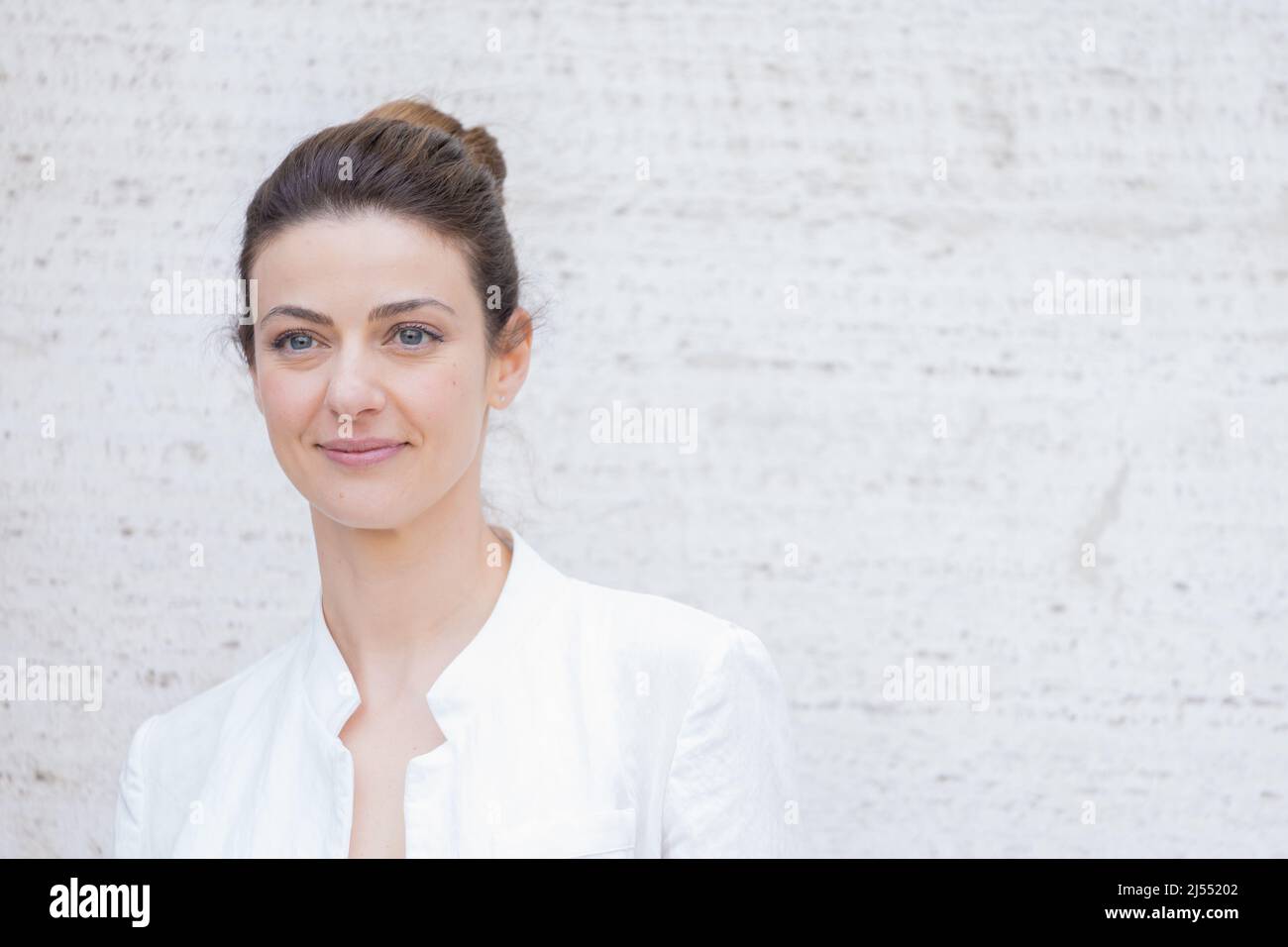 Rome, Italy, April 20, 2022 - The actress Barbara Ronchi attends at ...