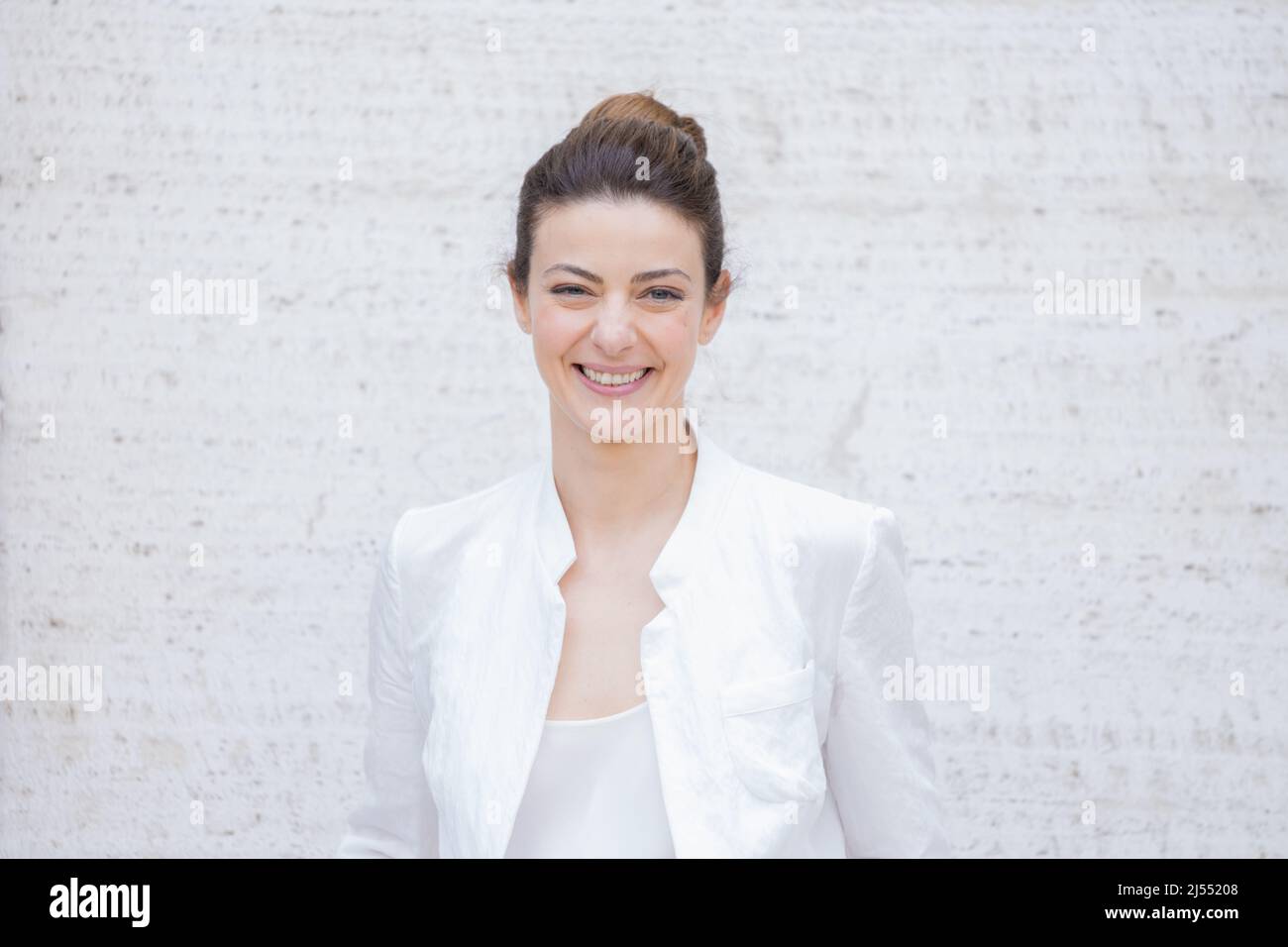 Rome, Italy, April 20, 2022 - The actress Barbara Ronchi attends at ...