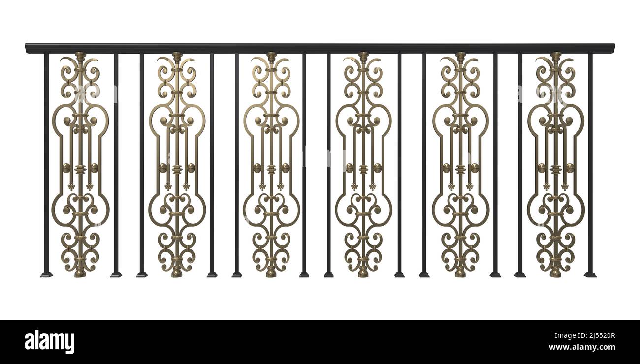 Isolated railing on white background Stock Photo - Alamy