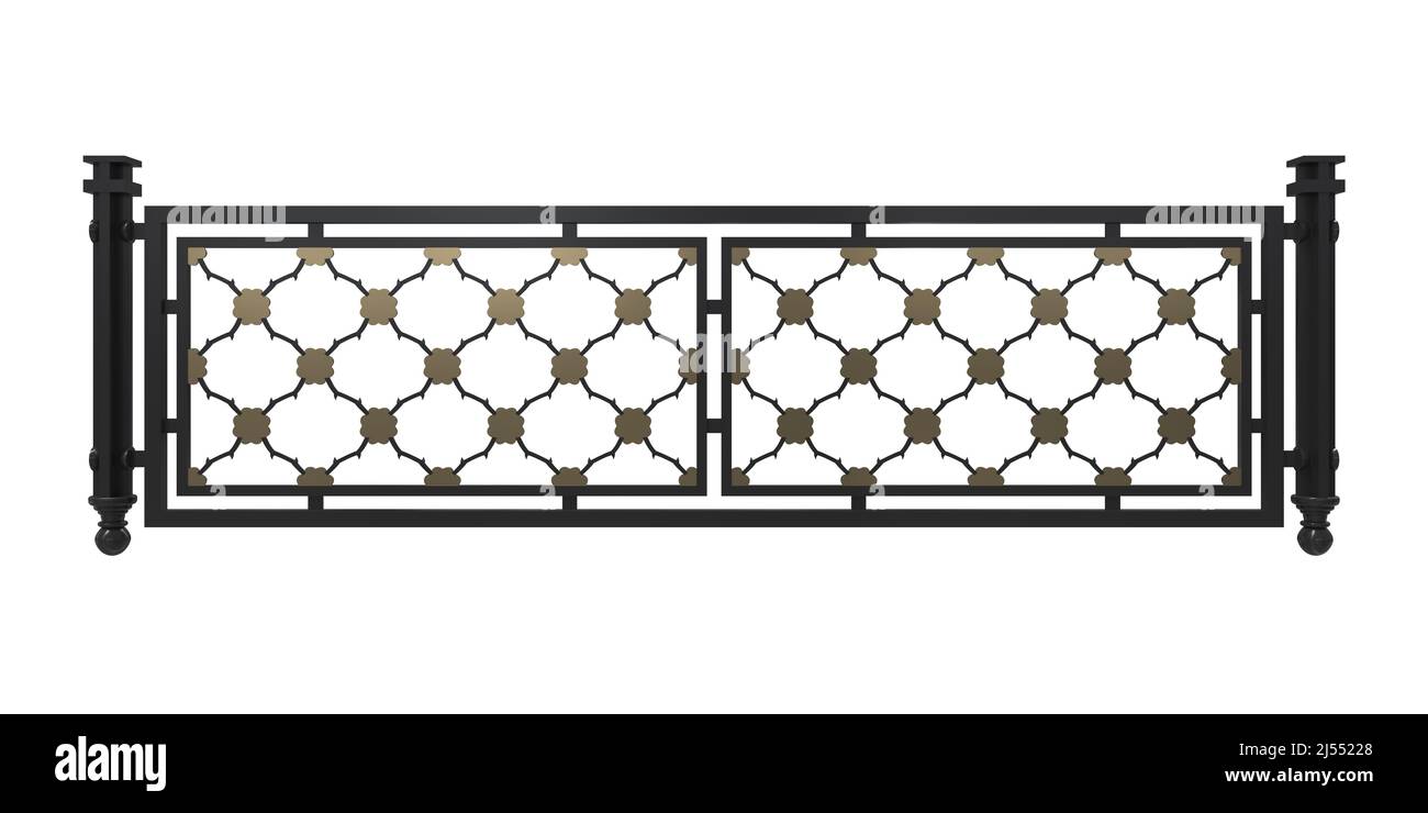 Isolated railing on white background Stock Photo - Alamy