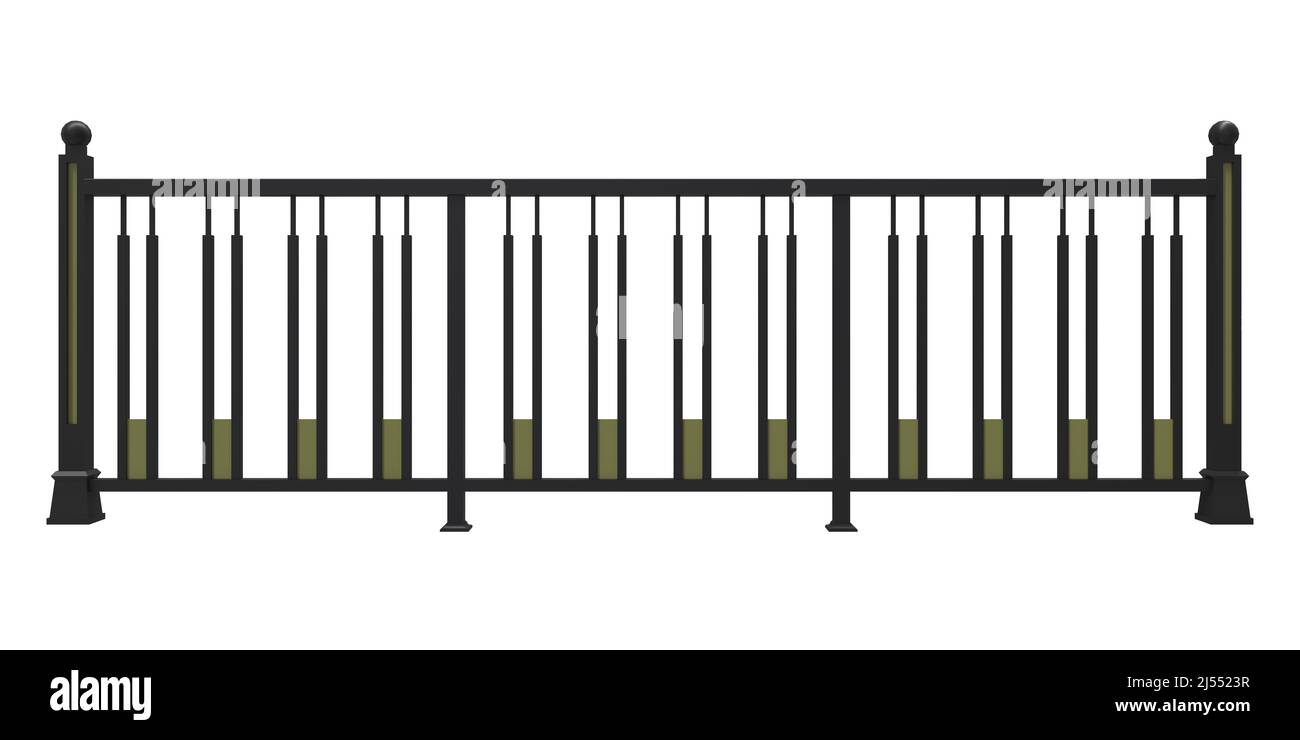 Isolated railing on white background Stock Photo - Alamy