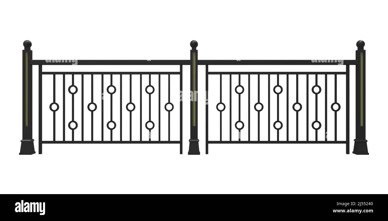 Isolated railing on white background Stock Photo - Alamy