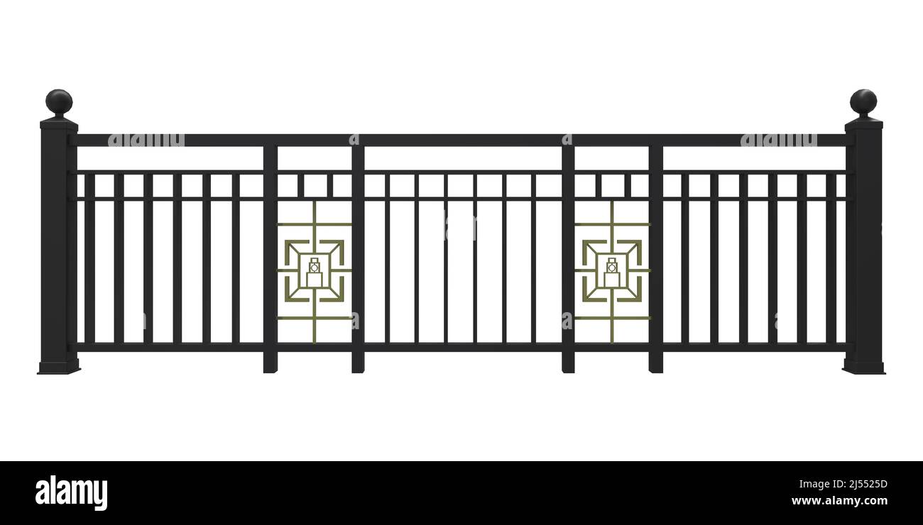 Isolated railing on white background Stock Photo - Alamy