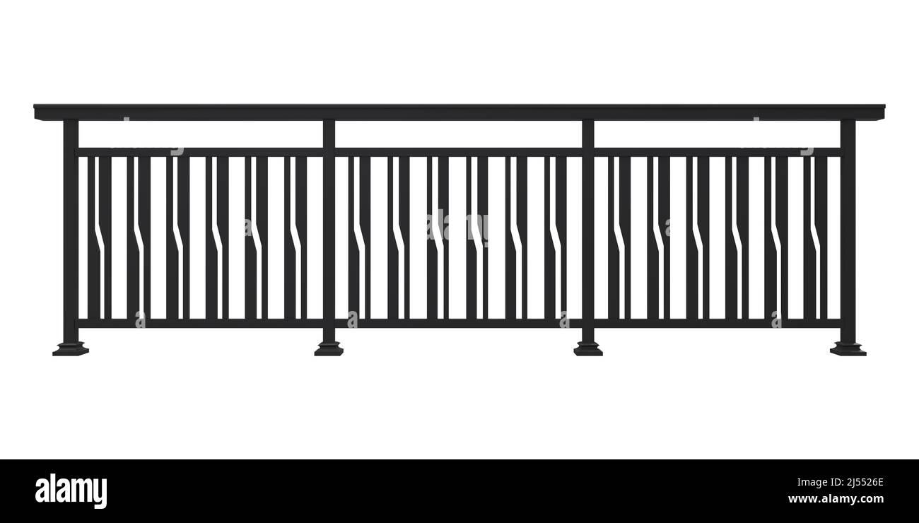 Isolated railing on white background Stock Photo - Alamy