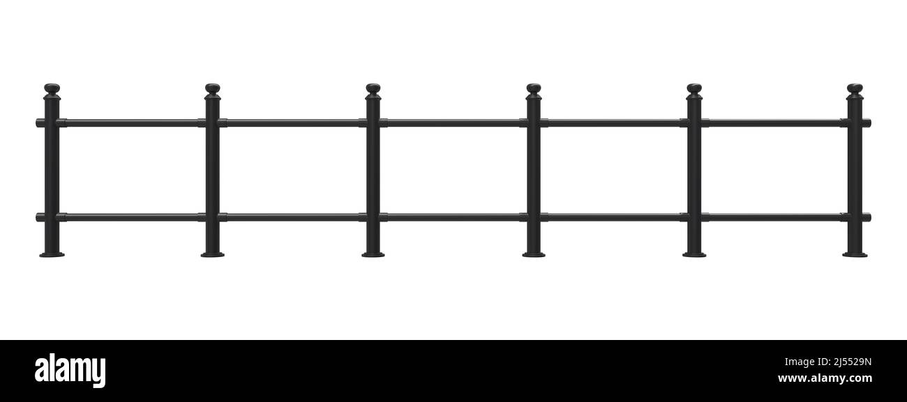 Isolated railing on white background Stock Photo - Alamy