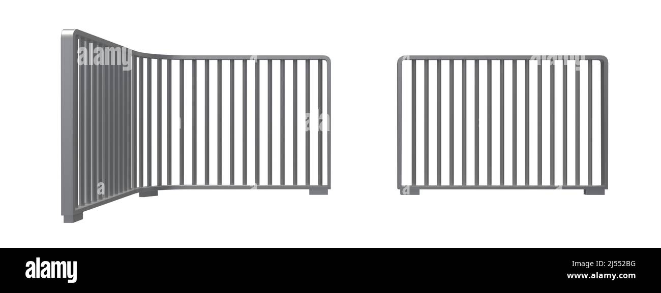 Isolated railing on white background Stock Photo - Alamy