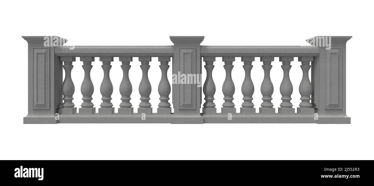 Isolated railing on white background Stock Photo - Alamy