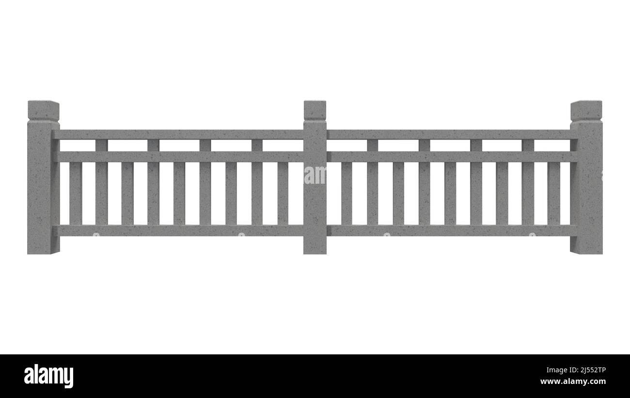 Isolated railing on white background Stock Photo - Alamy