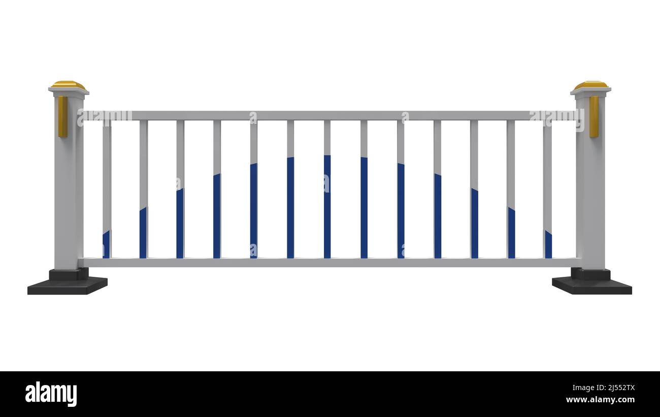 Isolated railing on white background Stock Photo - Alamy