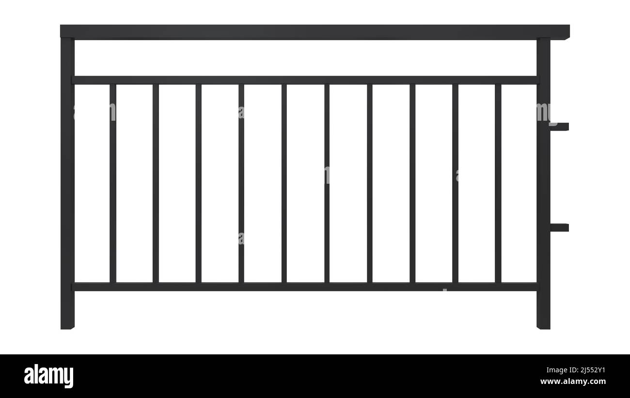 Isolated railing on white background Stock Photo - Alamy