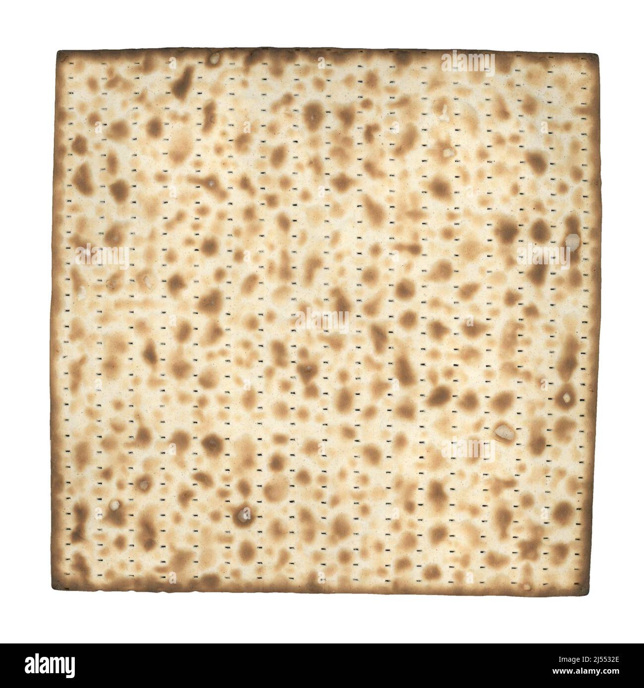 matzah Jewish unfermented unleavened bread baked food isolated over ...