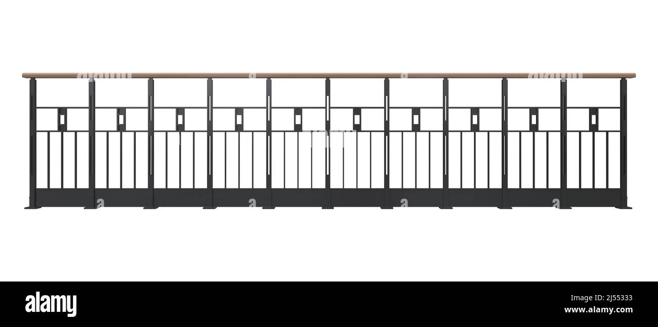 Isolated railing on white background Stock Photo - Alamy