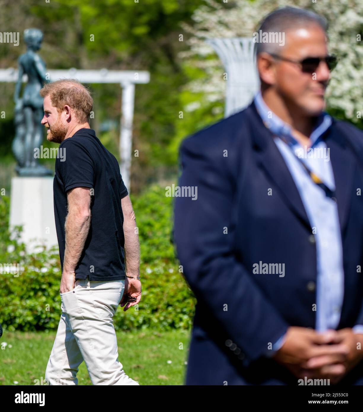 Prince Harry, Duke of Sussex and former US Secret Service agent Christopher Sanchez visits ...