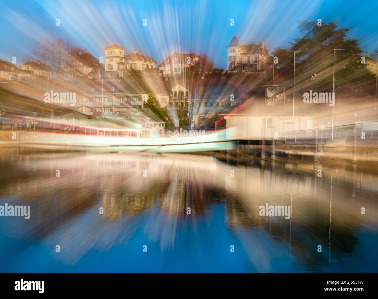 Zoom-in Abstract photo of Murten, Switzerland - intentional camera ...