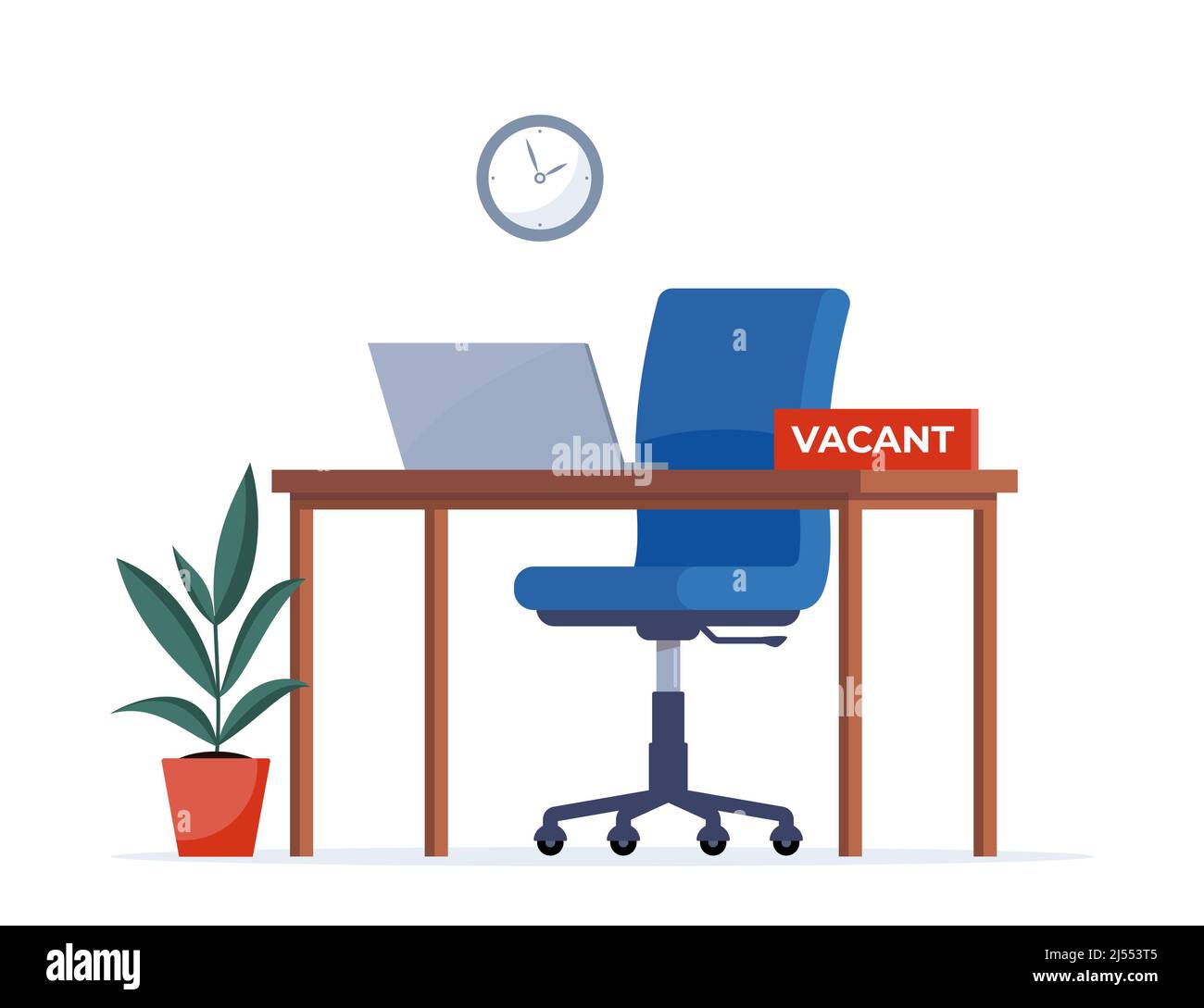 Vacant office workplace. We are hiring employment vacant sign. New ...