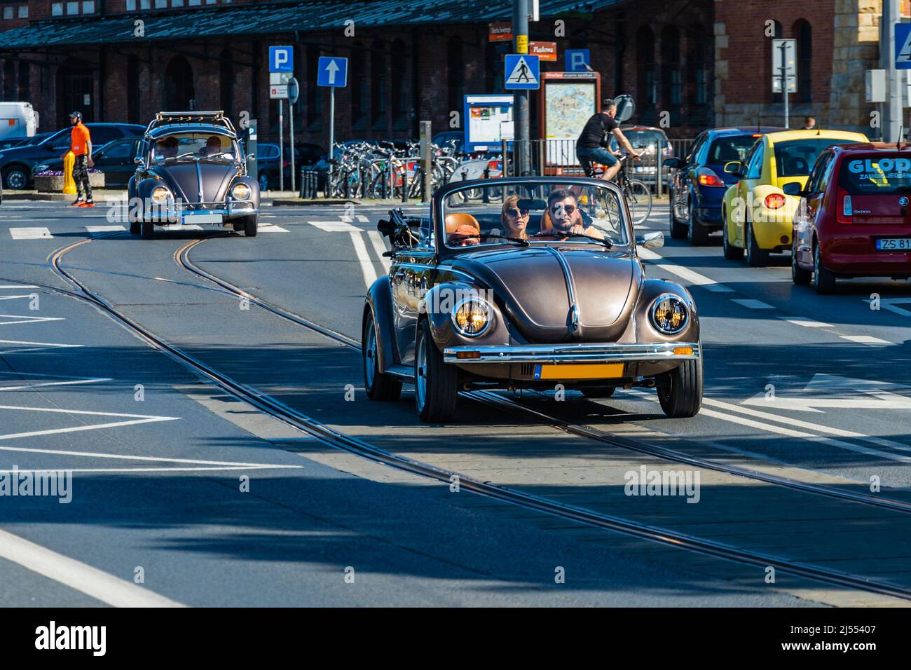 Wroclaw, Poland - May 2021: May cruising of old retro cars of Classic ...