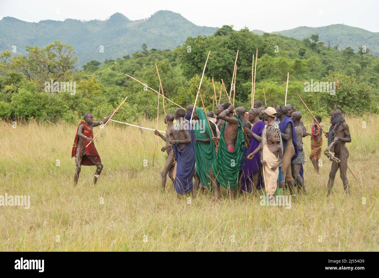 Donga stick fight ceremony, Surma tribe, Tulgit, Omo river valley ...