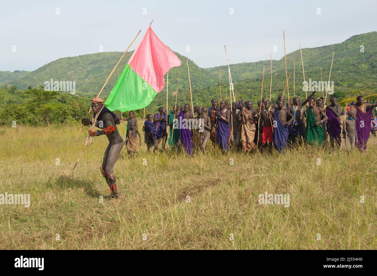 Donga stick fight ceremony, Surma tribe, Tulgit, Omo river valley ...