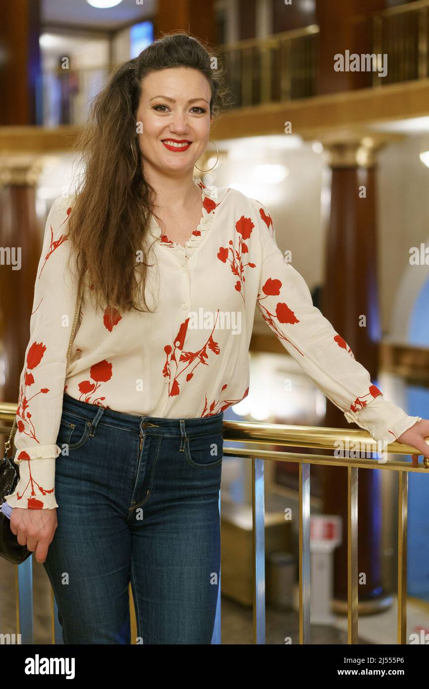 Madrid, Spain. 19th Apr, 2022. French opera singer Julie Fuchs poses ...