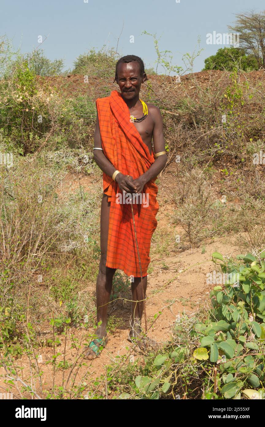 Hamar Man, Omo river valley, Southern Ethiopia Stock Photo - Alamy