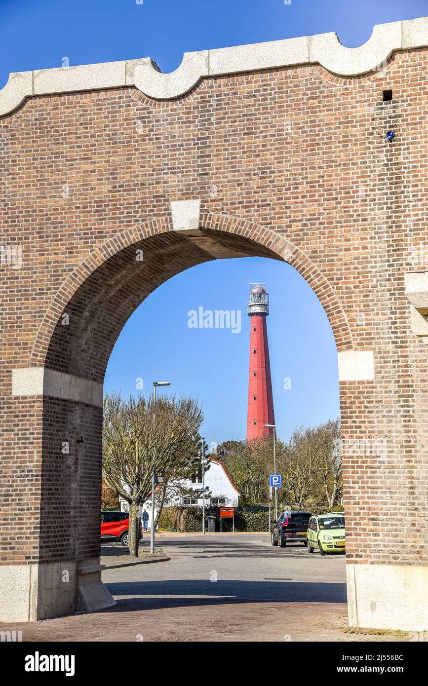 Den Helder, Netherlands, April 2022. The gatehouse and the Huisduinen ...