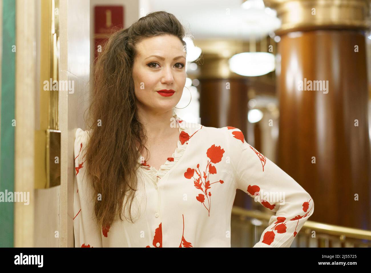 French opera singer Julie Fuchs poses during the portrait session at ...