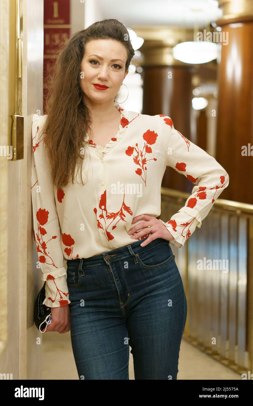 French opera singer Julie Fuchs poses during the portrait session at ...
