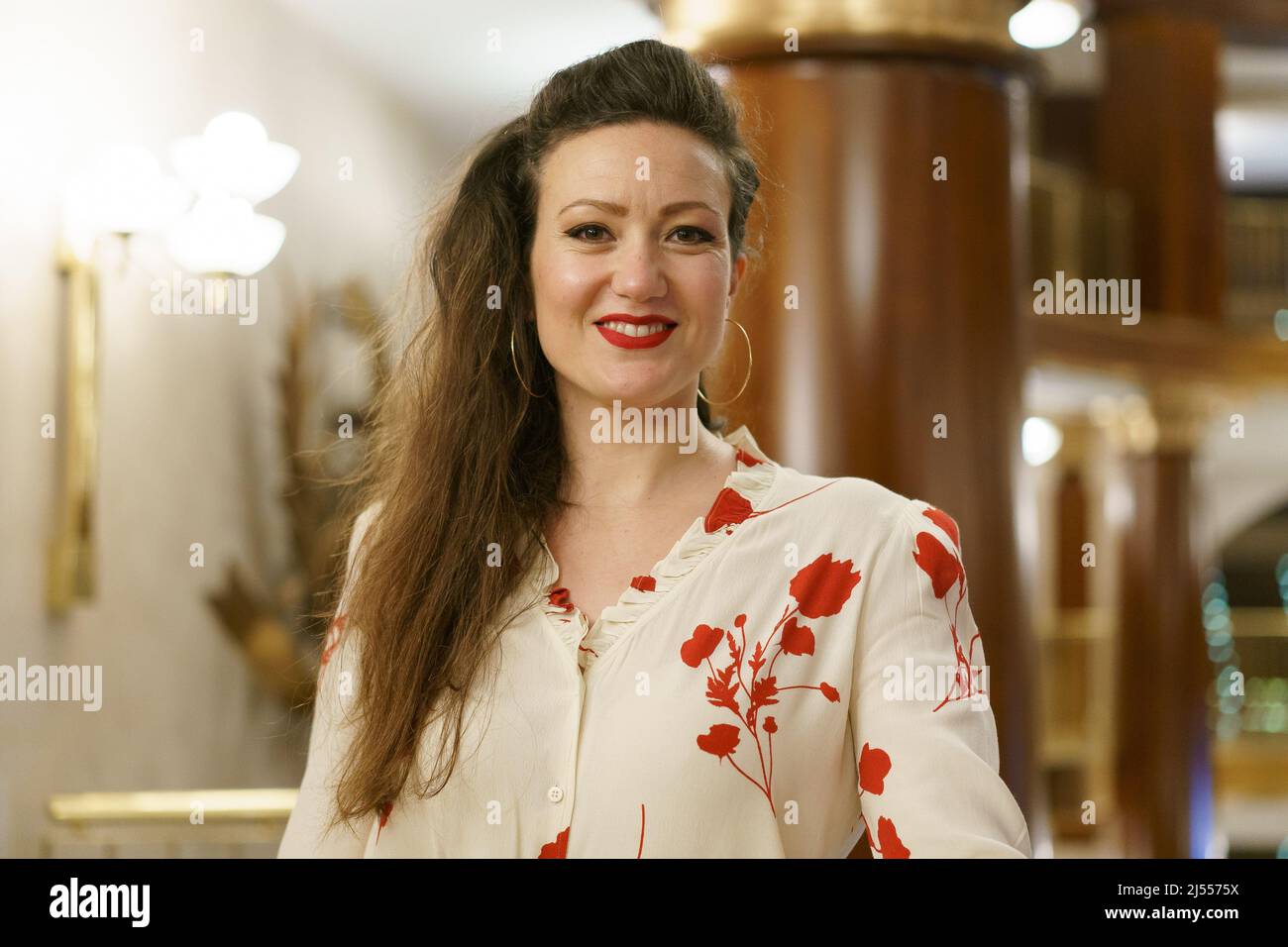 French opera singer Julie Fuchs poses during the portrait session at ...