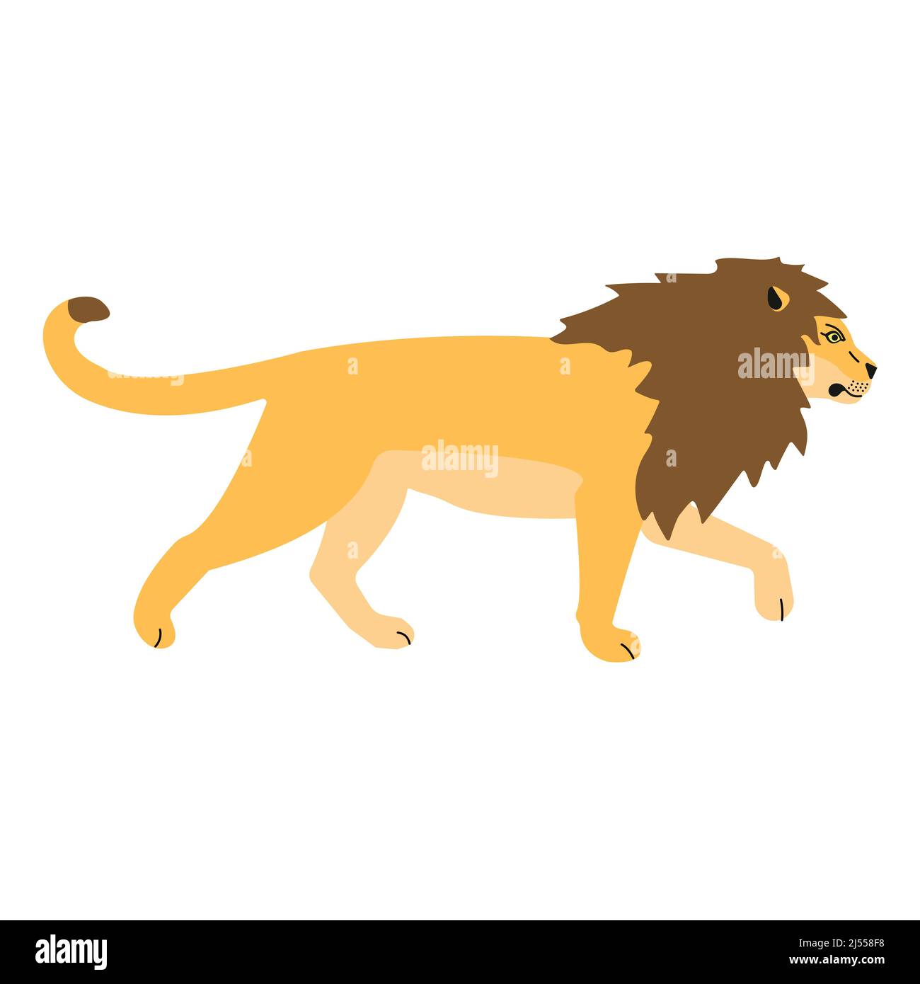 Vector flat lion Stock Vector Image & Art - Alamy