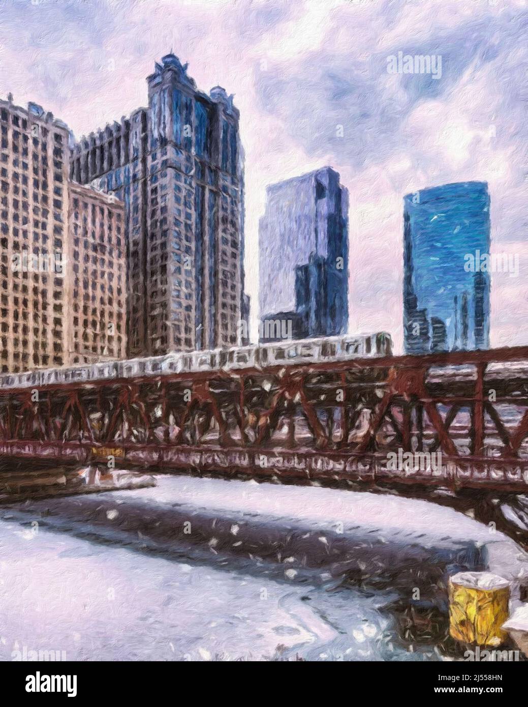 Chicago USA city center skyscrapers and architecture, America travel ...