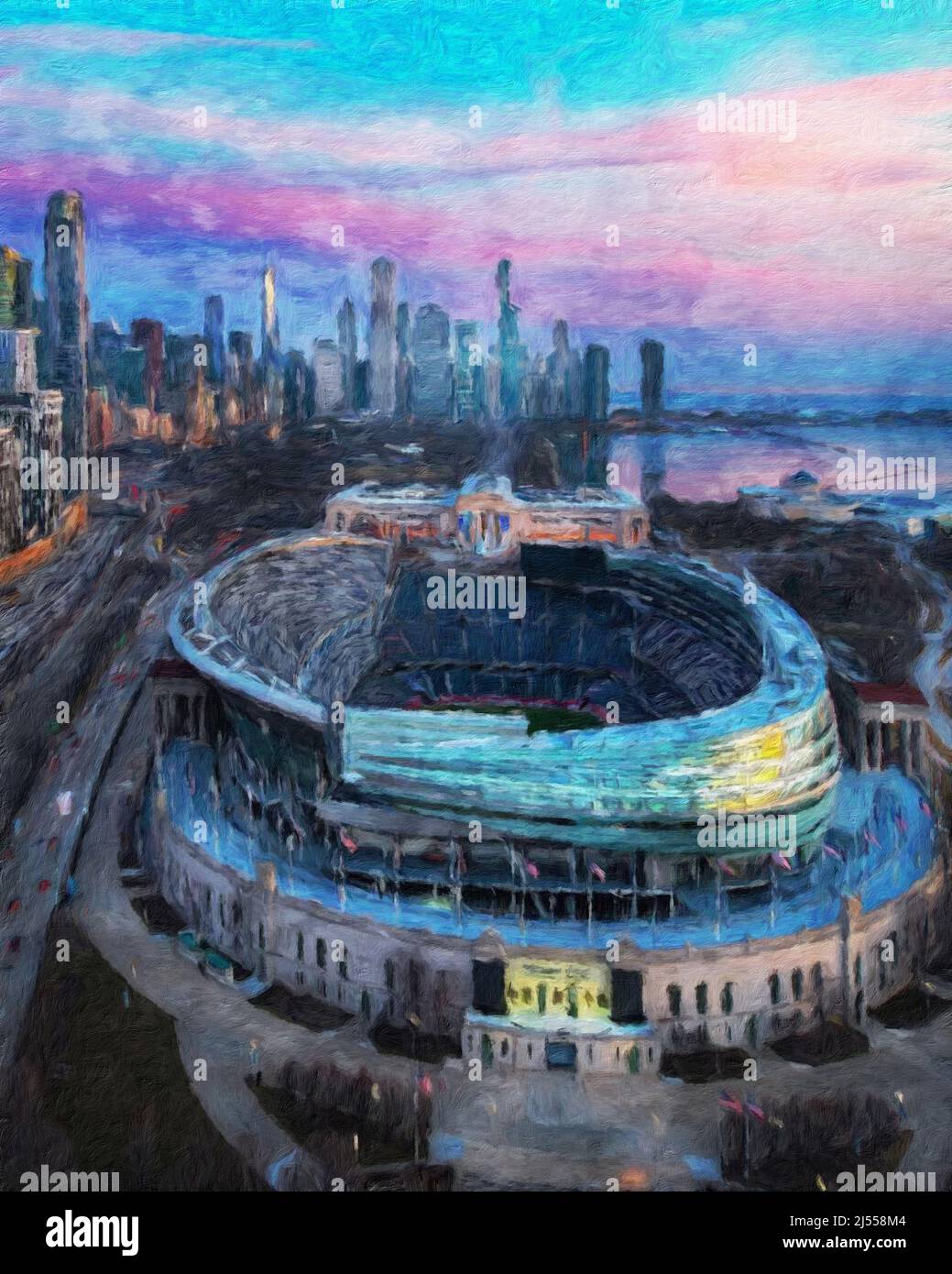 Chicago USA city center skyscrapers and architecture, America travel ...