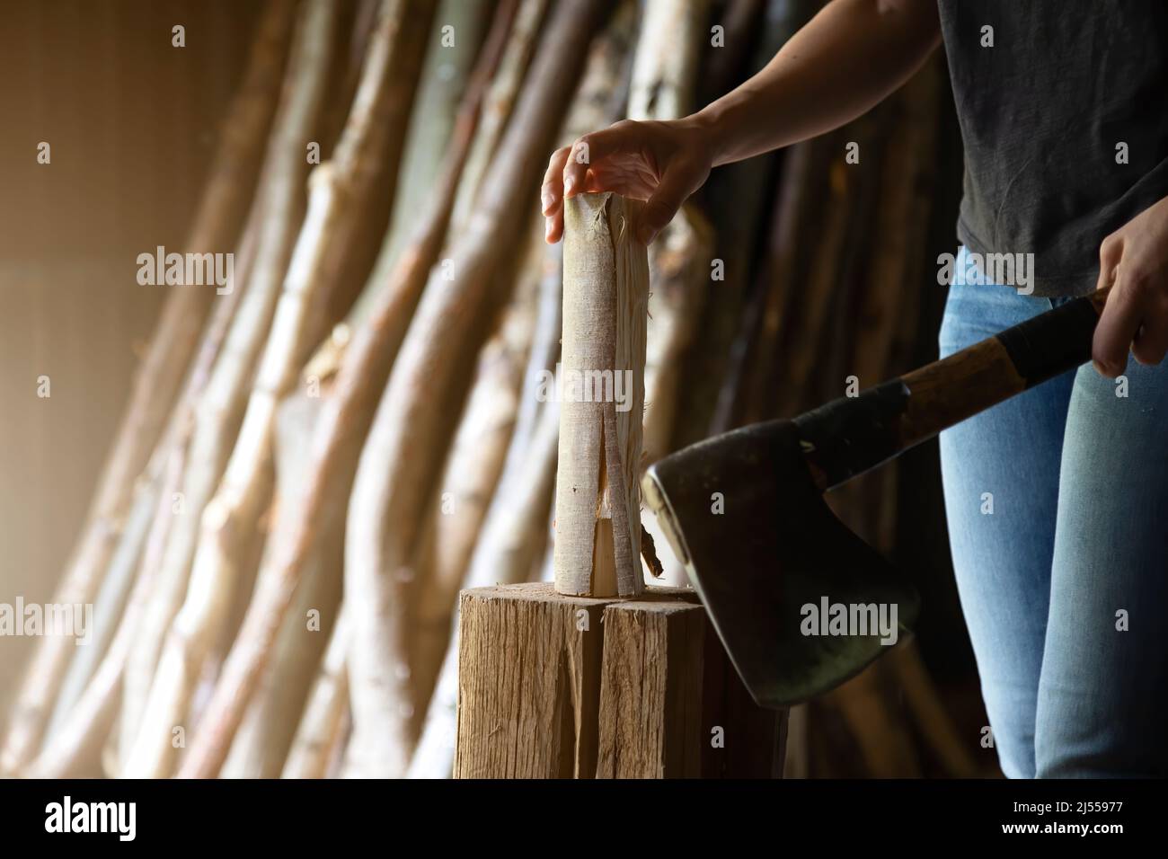 Hand holding ax hi-res stock photography and images - Alamy