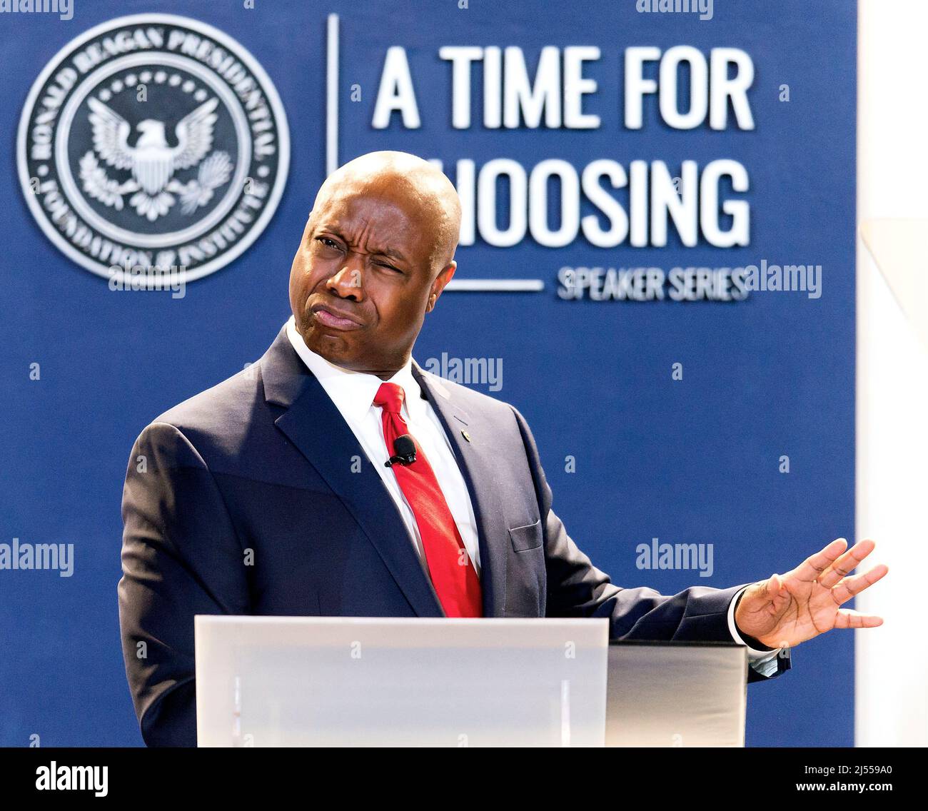 Simi Valley, California, USA. 19th Apr, 2022. U.S. Senator TIM SCOTT (R ...