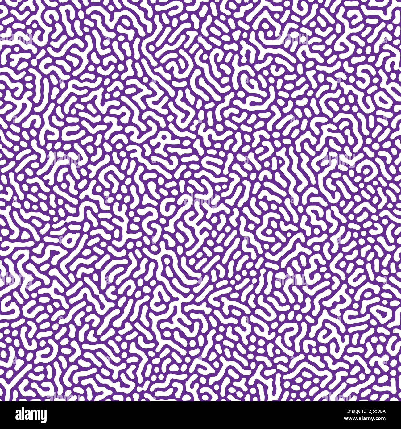 Abstract Turing Pattern Reaction Diffusion Pattern Blue Color Stock