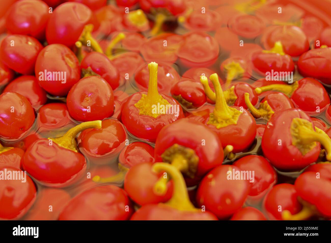 Traditional Mediterranean Red Pepper Pickles Stock Photo - Alamy