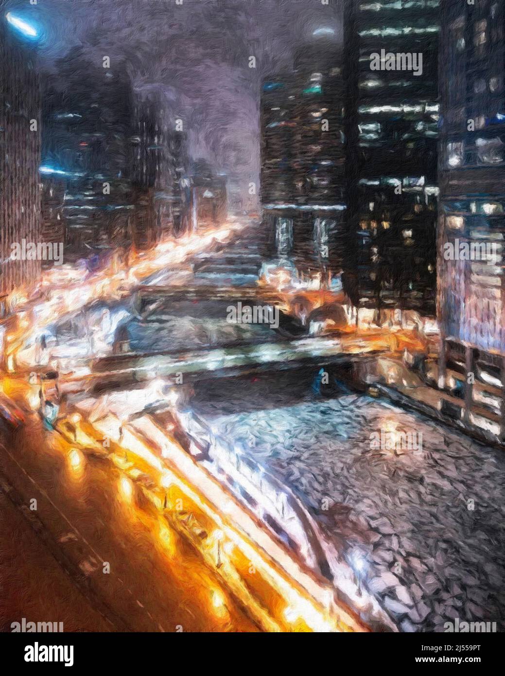 Chicago USA city center skyscrapers and architecture, America travel ...