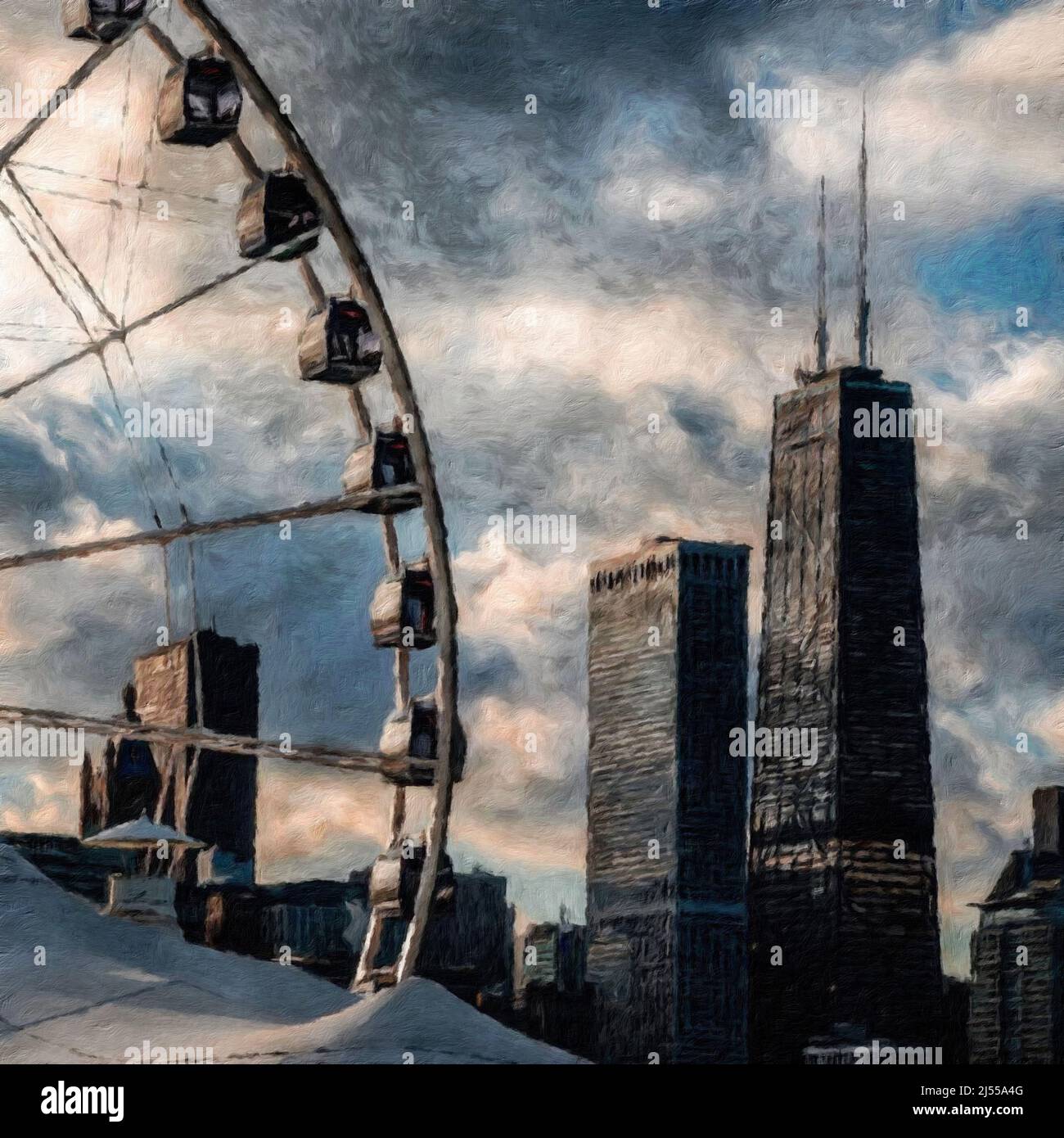 Chicago USA city center skyscrapers and architecture, America travel ...