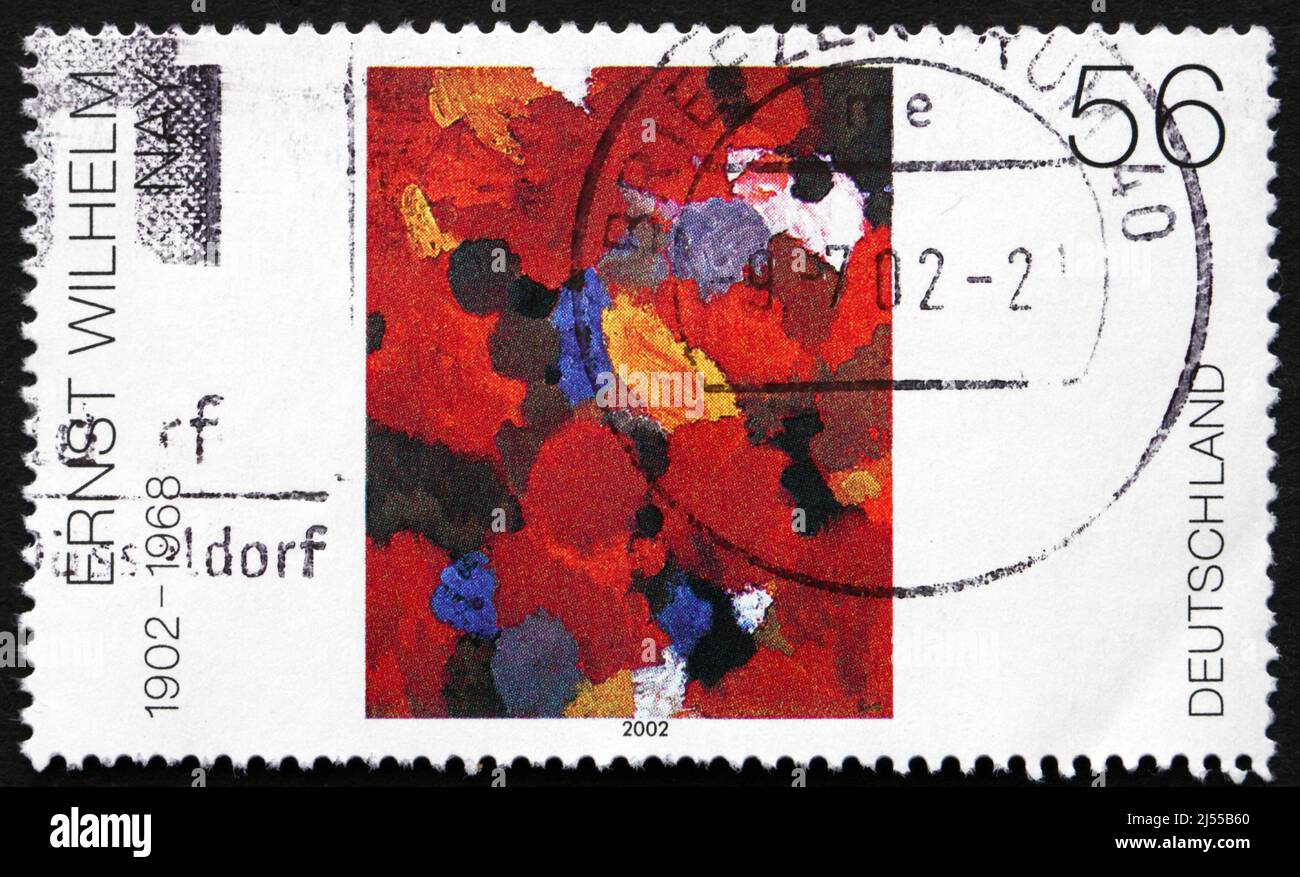 GERMANY - CIRCA 2002: a stamp printed in the Germany shows Yellow ...
