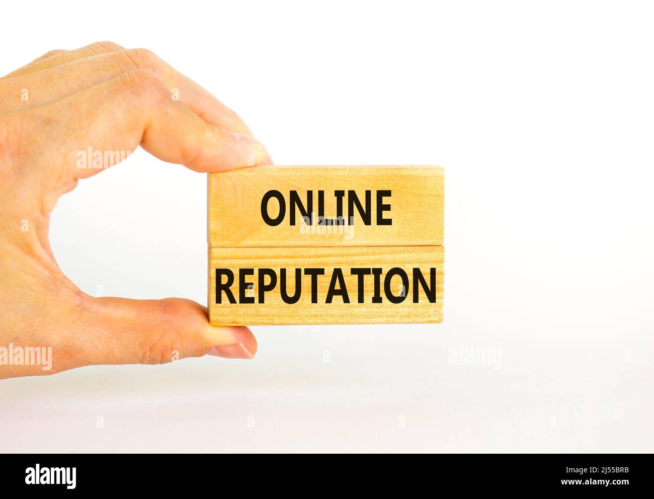 Online reputation symbol. Wooden blocks with concept words Online ...