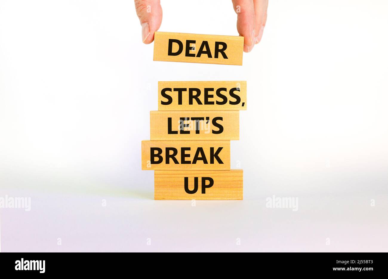 Stress break up symbol. Concept words Dear stress let is break up on ...