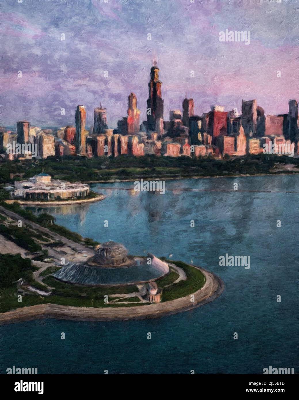 Chicago USA city center skyscrapers and architecture, America travel ...