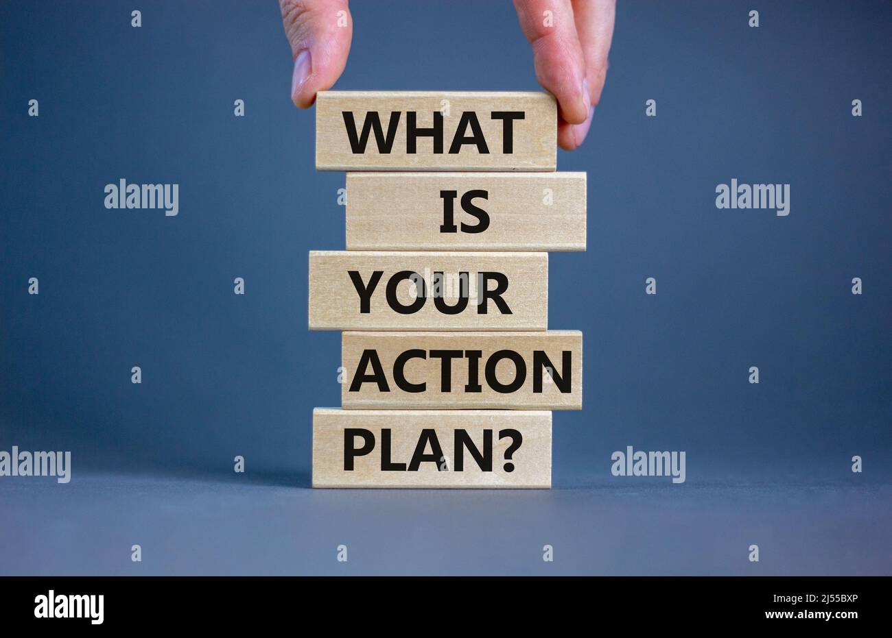 Action plan symbol. Concept words What is your action plan on wooden ...