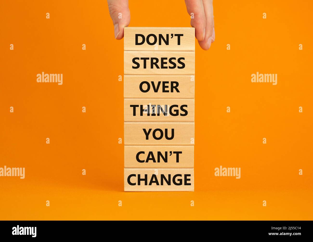 Do not stress symbol. Wooden blocks with words Do not stress over ...